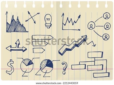 Graphical Representation Data By Linear Segments Stock Vector Royalty