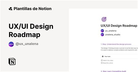 Plantilla Ux Ui Design Roadmap Notion Marketplace