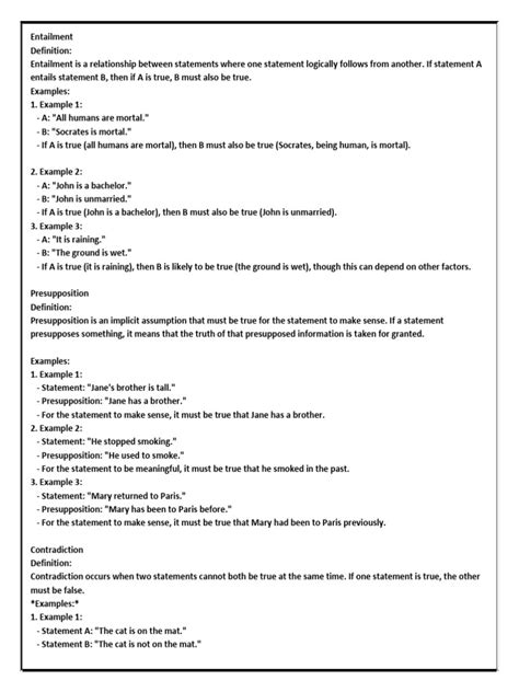 New Entailment Presupposition Syntactic Semantics Pdf Logical Consequence Epistemology