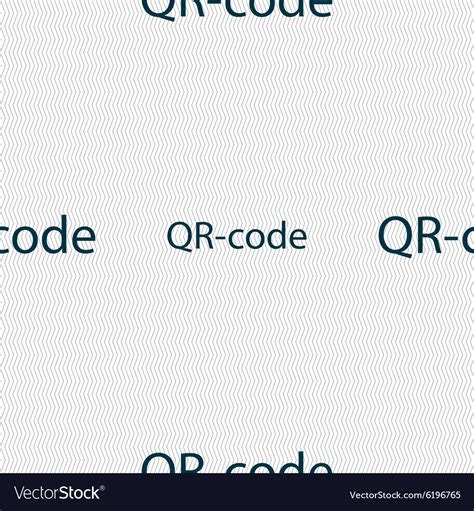Qr Code Sign Icon Scan Code Symbol Seamless Vector Image