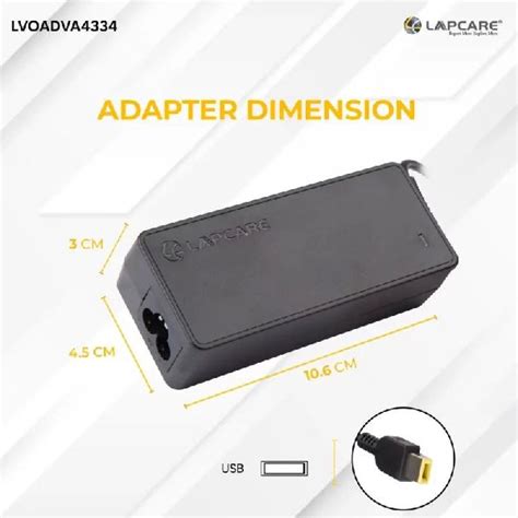 Lapcare Adapter Designed For Lenovo V A W Usb Square Tip With Pin At Rs Piece In