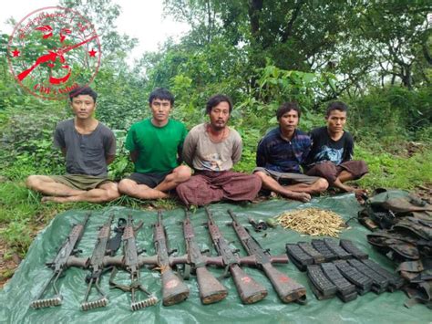 ငဖဲမြို့နယ်၊ နတ်ရေကန်လေကြောင်းရန် ကာကွယ်ရေးတပ်မှ ထွက်ပြေးလာသည့် စစ်သား ၂၃ ဦးကို လက်နက်ခဲယမ်းမ