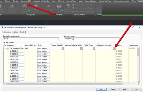 Editing Elevation And Offset For Multiple Section Views At Once