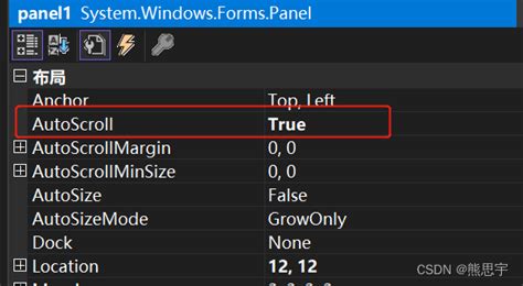 c winform 文本面板带滚动条 winform panel滚动条 csdn博客
