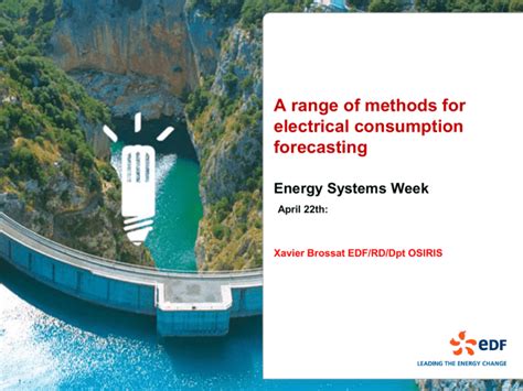 A Range Of Methods For Electrical Consumption Forecasting