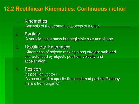 Ppt Kinematics Of A Particle Powerpoint Presentation Free Download Id3428819