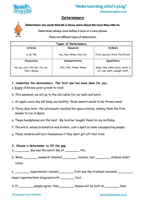Using Determiners Tmk Education
