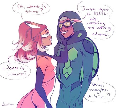 Rena Rouge And Carapaces Romantic Moment Together In A Fan Comic Drawing From Miraculous