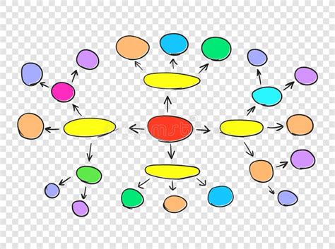 Vector Mind Map Infographic Template Colorful Plan Graphic Art Isolated Stock Vector