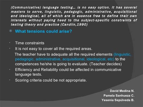 Communicative Language Testing