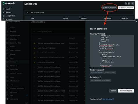 Dashboard Customization Options New Relic