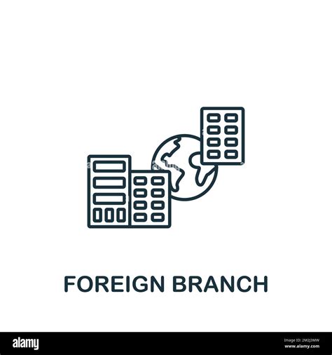 Foreign Branch Icon Monochrome Simple Global Business Icon For Templates Web Design And