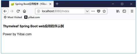 Spring Boot Thymeleaf示例 Spring Boot教學