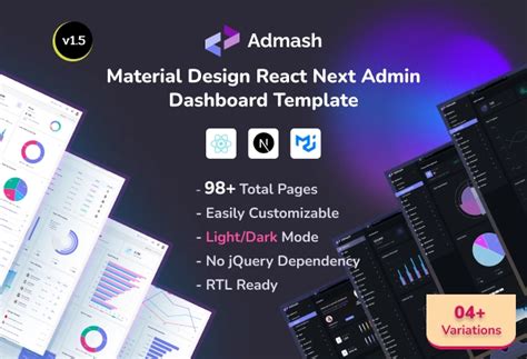 admash material design react next admin dashboard template envytheme