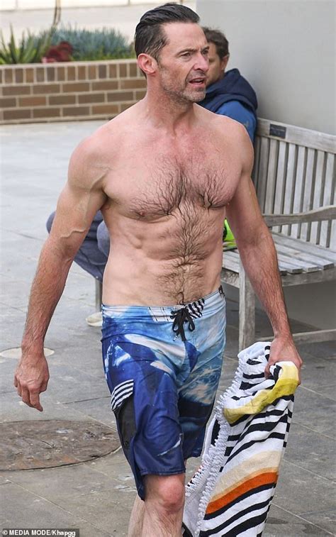Hugh Jackman 50 Reveals His Ripped Physique At Sydneys Bondi Beach