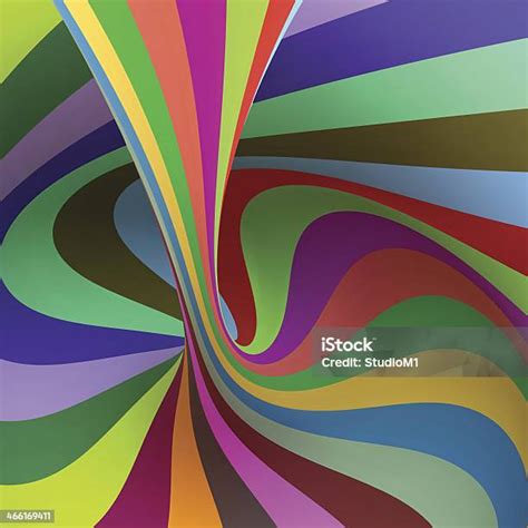 Abstact 스트라이프드 배경 3차원 형태에 대한 스톡 벡터 아트 및 기타 이미지 3차원 형태 곡선 그라데이션 Istock