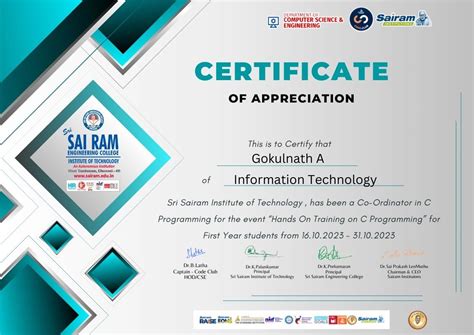 Gokulnath A On Linkedin Cprogramming Leadership Srisairam