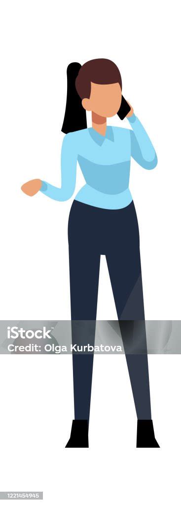 Karakter Pengusaha Wanita Bisnis Muda Profesional Bekerja Di Kantor