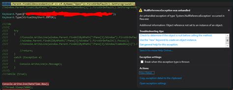 Nullreferenceexception When Calling Select Method In Combobox · Issue 318 · Flauiflaui · Github
