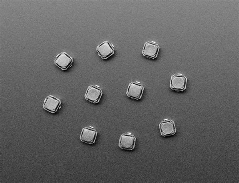 NEW PRODUCT Mini Soft Touch Push Button Switches 6mm Square X 10 Pack Adafruit Industries