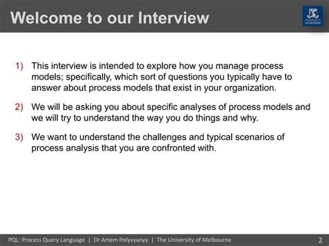 Pql Process Query Language An Interview Pptx