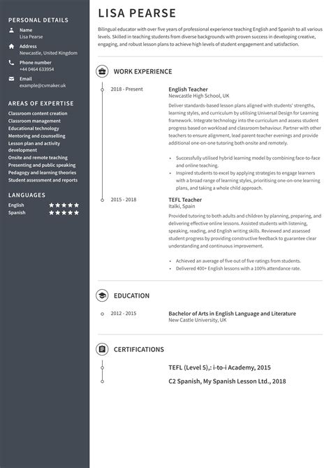 Teacher Cv