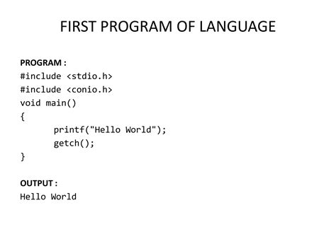 Introduction To C Programming Ppt