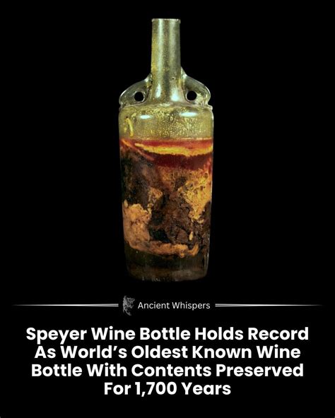 Ancient Speyer Wine Bottle Is Considered The Oldest Known Wine Bottle