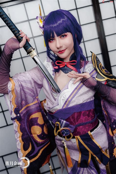 Aiga Mizuki Cosplay Raiden Shogun Genshin Impact Photos