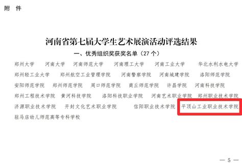 我校在河南省第七届大学生艺术展演活动中斩获佳绩 平顶山工业职业技术学院艺术学院。艺术教育中心
