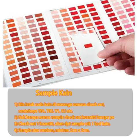 Sample Kain Sample Warna Fabric Sample Color Sample Shopee Malaysia