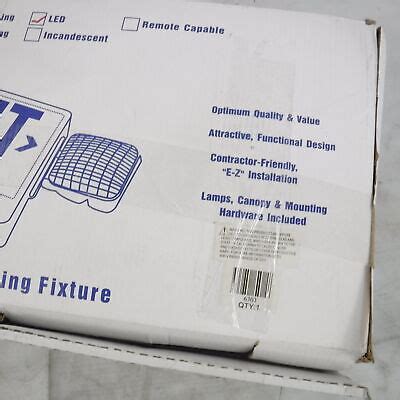 LED Exit Sign W Emergency Lights Double Sided White Red Lettering LED Battery OneClick Warehouse