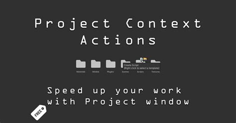 Project Context Actions Utilities Tools Unity Asset Store