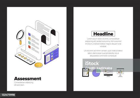 평가 개념 등대 웹 배너 포스터 표지 및 배너를 위한 3차원 디자인 랜딩 페이지에 대한 스톡 벡터 아트 및 기타 이미지 랜딩