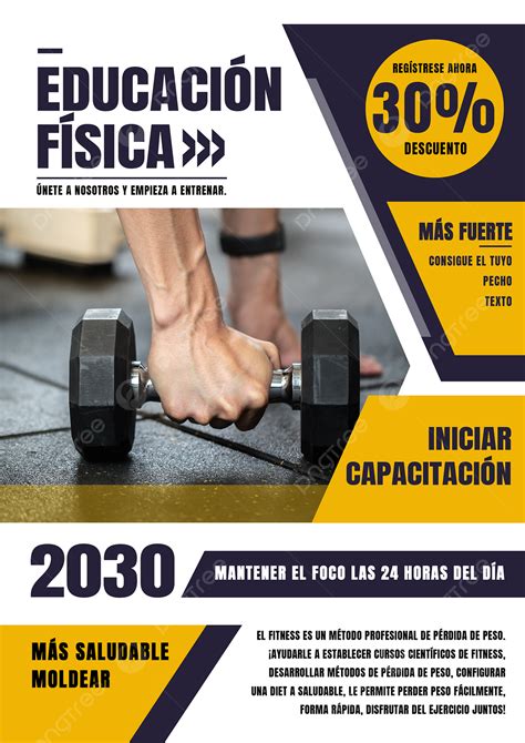 기하학적 컬러 블록 비즈니스 스타일 체육관 피트니스 전단지 템플릿 Psd 다운로드 디자인 자료 다운로드