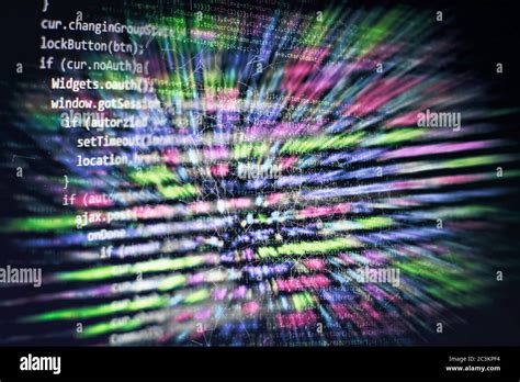 Css Javascript And Html Usage Monitor Closeup Of Function Source Code