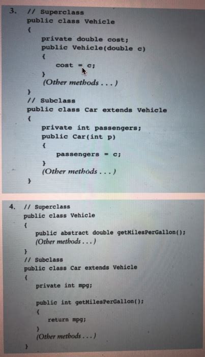 Solved 3 Superclass Public Class Vehicle Private Double