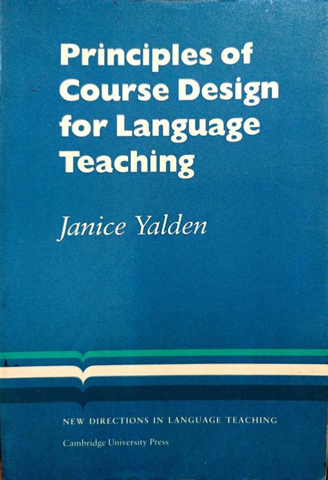 Principles Of Course Design For Language Teaching Books N Bobs