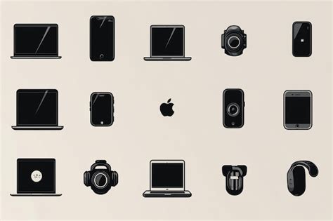 A Simple Minimalist Icon Set In A Monochrome Palette Premium Ai