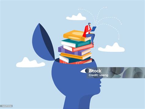 평생 학습 및 문학 읽기 교육 지식 개발 개념 마음을 넓히기 위해 책을 읽고 사고 방식을 배우십시오 벡터 일러스트레이션 책에 대한 스톡 벡터 아트 및 기타 이미지 Istock