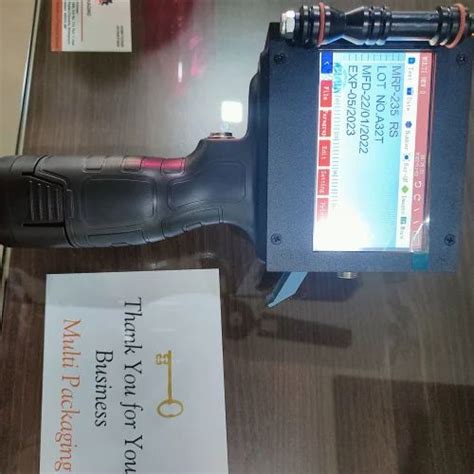 Handheld Inkjet Printer Date Batch Mfg Exp Barcode Mrp Coder Coding Machine Touch Screen At