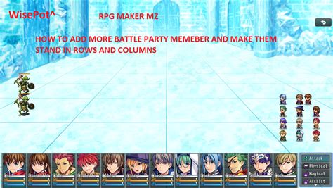 How To Add More Battle Party Members And Make Them Stand In Row And Columns RPG Maker Forums