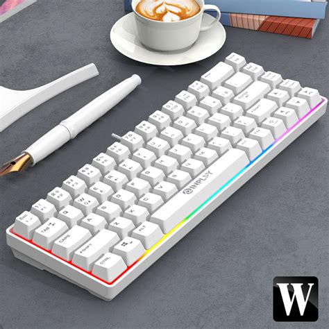 Inplay 68 Key Rgb Membrane Keyboard Raibow Light Waterproof Smooth Gaming Keyboard For Pc Laptop