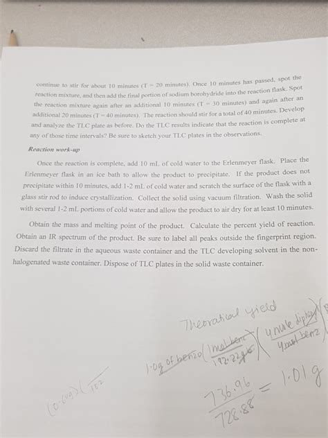 Solved Experiment 8 Reduction Of A Ketone Introduction Fo