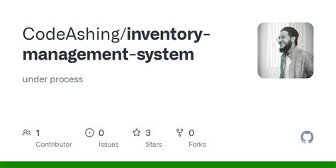 Github Codeashing Inventory Management System Under Process
