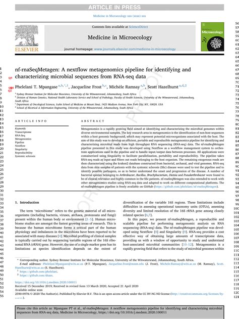 Pdf Nf Rnaseqmetagen A Nextflow Metagenomics Pipeline For
