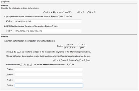 Solved I Need Help For Part Find The Functions Chegg Com