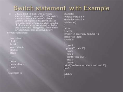 C Programming Decision Making Looping Ppt