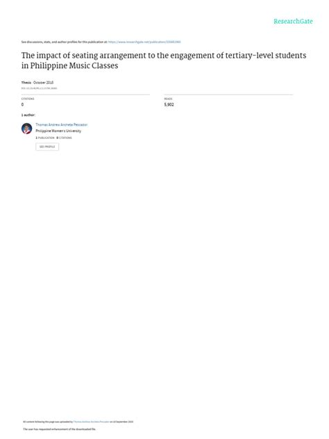 Seating Arrangement Thesis Pdf Classroom Constructivism