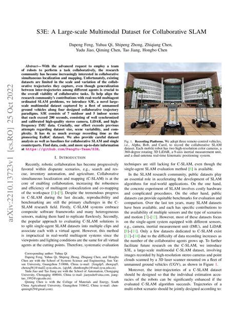 s3e a large scale multimodal dataset for collaborative slam deepai